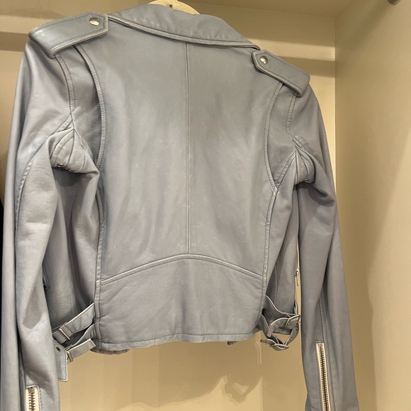 IRO | Jackets & Coats | Iro Asheville Light Blue Leather Jacket | Poshmark